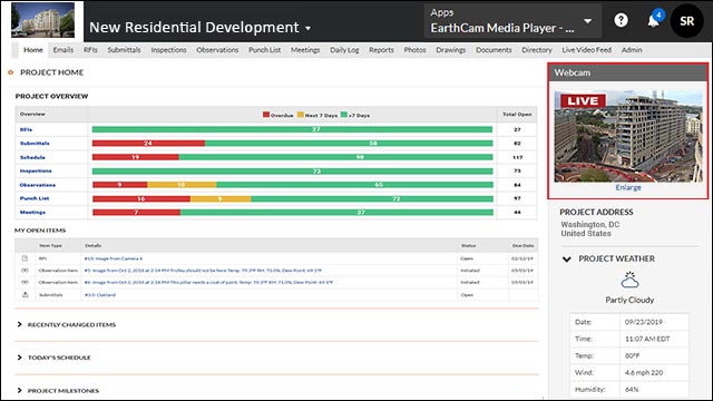 EarthCam | Procore Integation, Live Streaming Construction Cameras ...